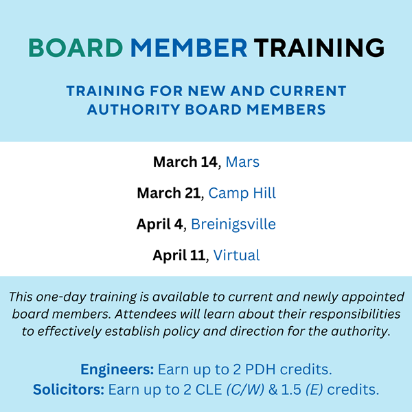 Board Member Training | Municipal Authorities